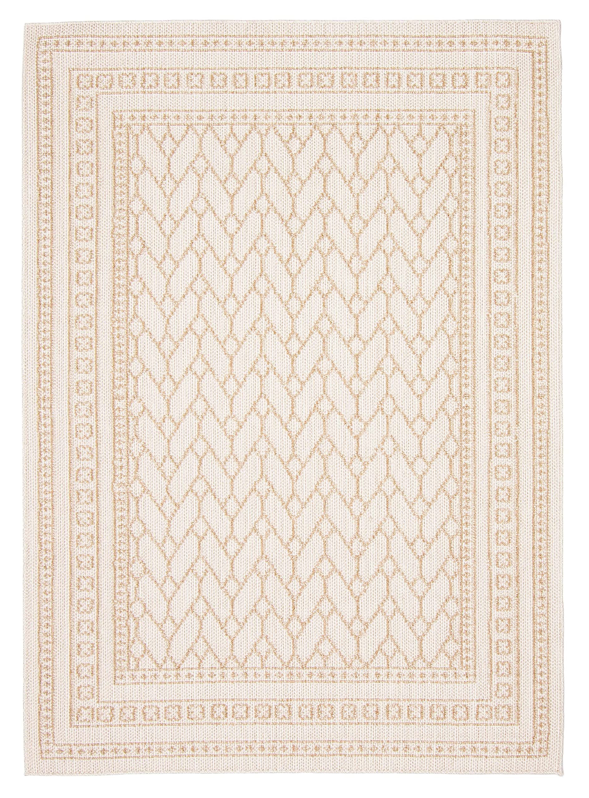 eCarpetGallery Vintage Turkish Area Rug for Living Room Bedroom 5x7 Taupe Carpet, High Low Pile Textured Rug, 368016