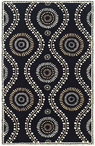 Martha Stewart Collection by SAFAVIEH 8' x 10' Francesca MSR4532A Handmade Ogee Dot Wool Living Room Dining Bedroom Area Rug