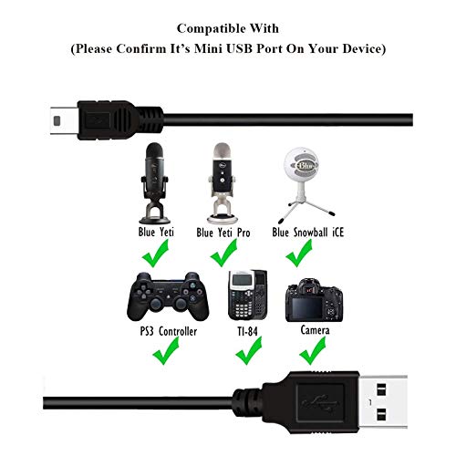 Love your yy Replacement USB Charger Charging Cable Power Cord for OneTouch Verio IQ Blood Glucose Monitoring System Meter - Black (Not Compatible with OneTouch Verio Flex Models)