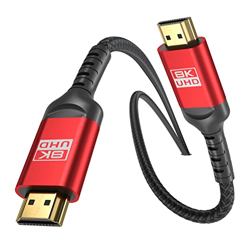 ALLEASA 8K HDMI Cable, Ultra 48Gbps High Speed 12 FT HDMI Cable, 12 Foot hdmi Cable -4K@120Hz 8K@120Hz, eARC, HDR10, DTS:X, HDCP 2.2 & 2.3, Compatible with PS4/5,Blu-ray, Monitor,PC and More