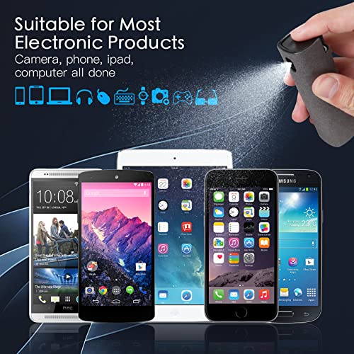AKARY Screen Cleaner Touchscreen Mist Cleaner, All in One Electronic Cleaner Sprays & Wipe Cleaner, Mini Fingerprint-Proof Screen Cleaner for Phones Pad Laptop Pc Monitors, Effective Cleaning (Black)