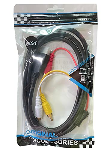 Eanetf HDMI to RCA Cable, 1080P 5ft/1.5m HDMI Male to 3-RCA Video Audio AV Cable Connector Adapter Transmitter for TV HDTV DVD