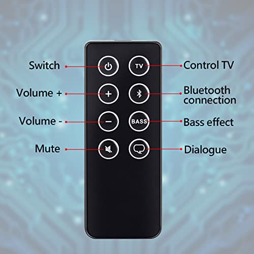 CHUNGHOP Bluetooth Remote Control Compatible with Bose Solo 5 10 15 Series ii TV Sound System 732522-1110 418775 TV Soundbar System, for Bose Solo Series II TV Speaker Remote (with CR2025 Battery)