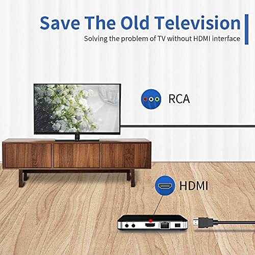 Eanetf HDMI to RCA Cable, 1080P 5ft/1.5m HDMI Male to 3-RCA Video Audio AV Cable Connector Adapter Transmitter for TV HDTV DVD