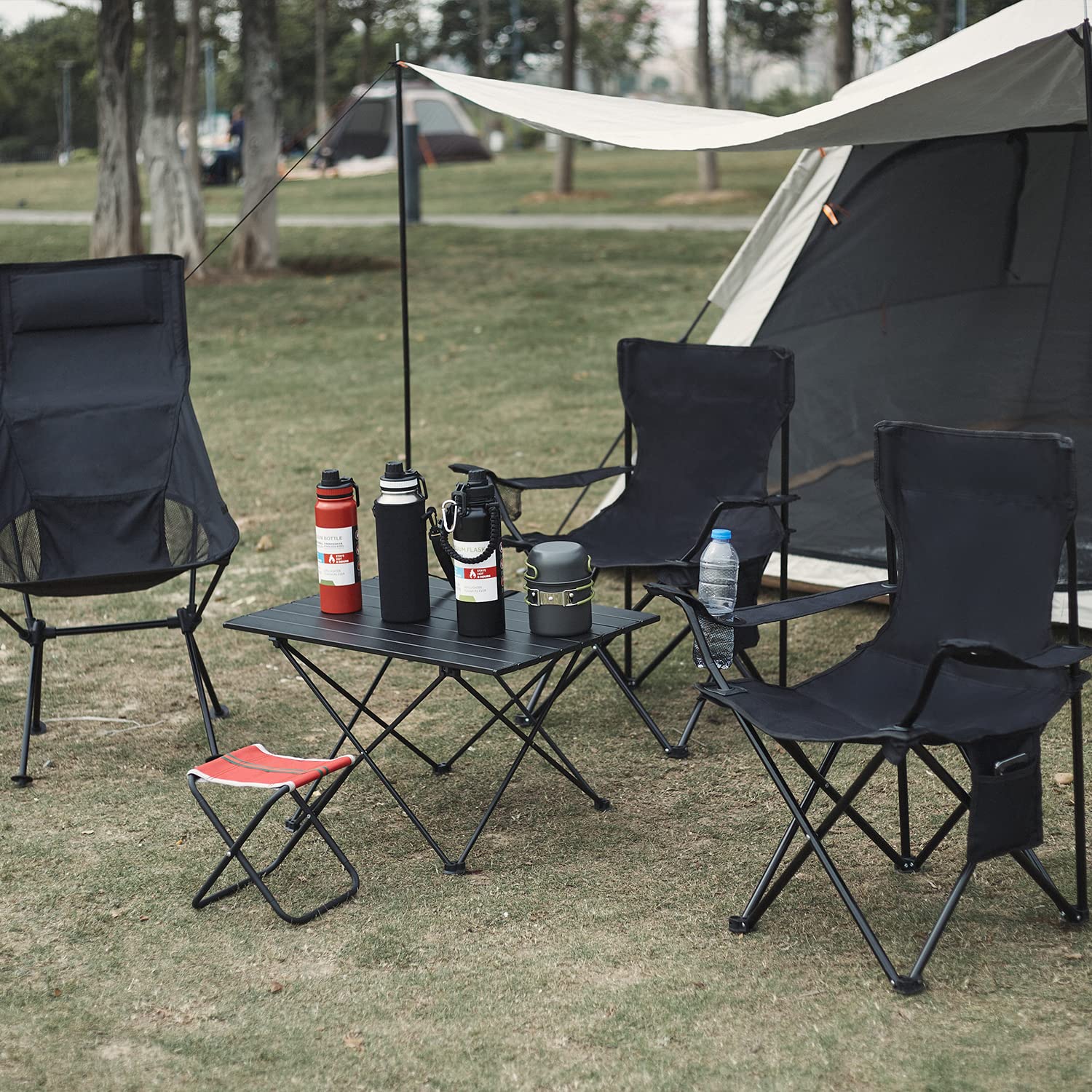 Damei century Foldable Camping Chair - Lightweight, Instant Setup for Beaches, Lawns, Sports, Blue