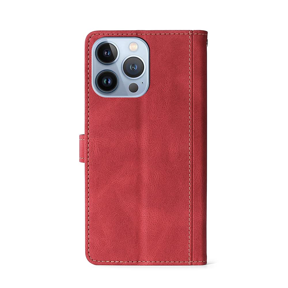 BANLEI2U Phone Cover Wallet Folio Case for LG V20, Premium PU Leather Slim Fit Cover for LG V20, Friendly Fit, Red