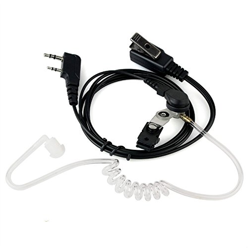 NSKI Air Acoustic Earpiece Headset for Two Way Radios UV-5R UV-B6 BF-888S UV-B6 UV-B5 Walkie Talkies 2-Pin Jack.