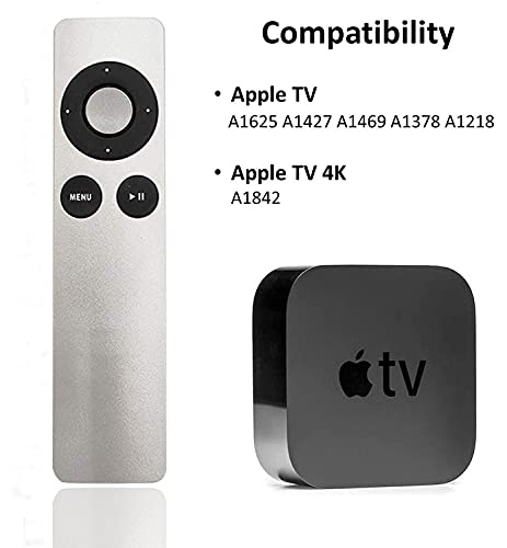 Replacement Remote Control for APPLE TV MC377LL/A 1st 2nd 3rd 4th Generation, A1294 A1218/MA711 A1378/MC572 A1427/MD199 A1625/MGY52/MLNC2 A1842/MQD22/MP7P2 Apple TV MC377LL/A MM4T2AM/A Remote Control