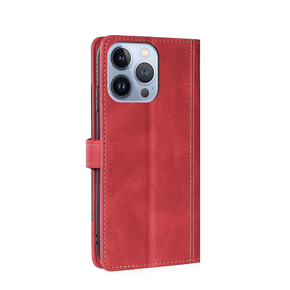 BANLEI2U Phone Cover Wallet Folio Case for LG V20, Premium PU Leather Slim Fit Cover for LG V20, Friendly Fit, Red