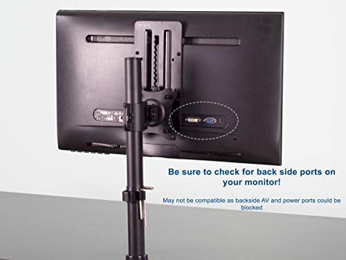 VIVO Height Adjustable VESA Adapter for Single 13 to 27 inch Monitor, Accessory Bracket Kit for Individual Screen, Black, Stand-VAD3