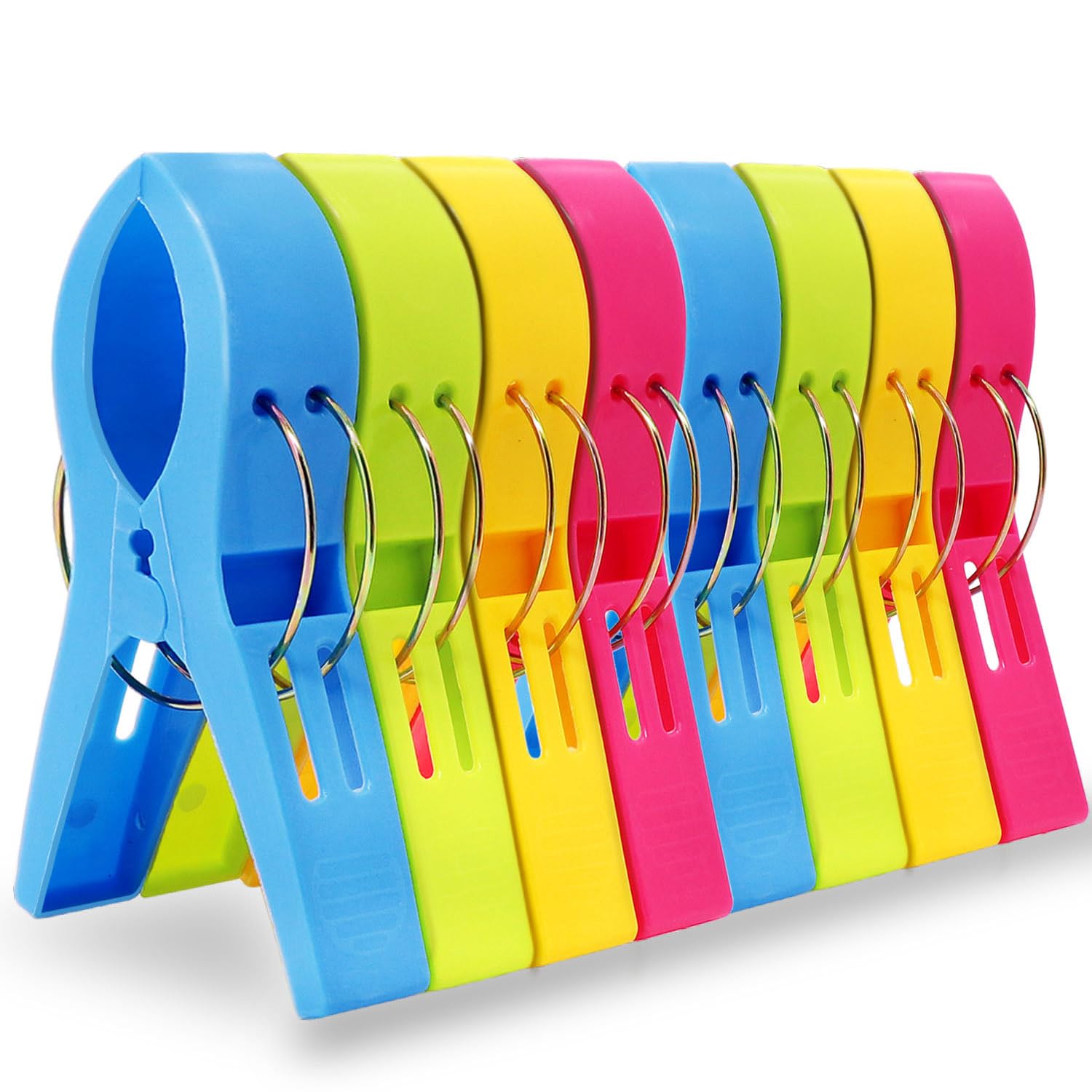 8 Pack Towel Clips Beach Chair Clips for Cruise Must Have, Pool Towel Clips Plastic Clothes Pegs Towel Holder Clamps