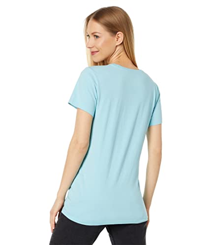 Life is Good. Women's Tie Dye Beach Chairs SS Crusher-Lite Tee, Beach Blue, Medium