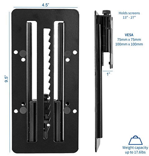 VIVO Height Adjustable VESA Adapter for Single 13 to 27 inch Monitor, Accessory Bracket Kit for Individual Screen, Black, Stand-VAD3