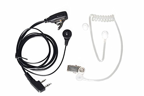 NSKI Air Acoustic Earpiece Headset for Two Way Radios UV-5R UV-B6 BF-888S UV-B6 UV-B5 Walkie Talkies 2-Pin Jack.