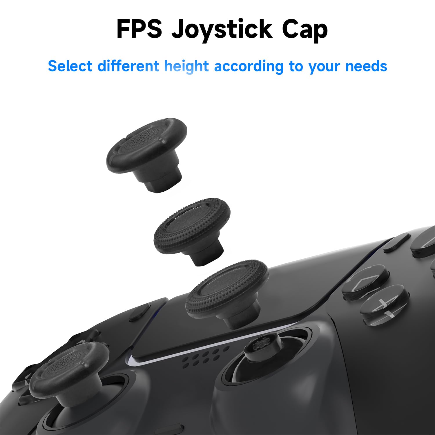 CHARM FOCUS Programmable Back Paddles for PS5 Controller, RISE2 Remap Kit for PS5 Controller BDM-010 & BDM-020 & BDM-030, Upgrade 2 Back Buttons Support Mapping, Auto Turbo, Combo Function