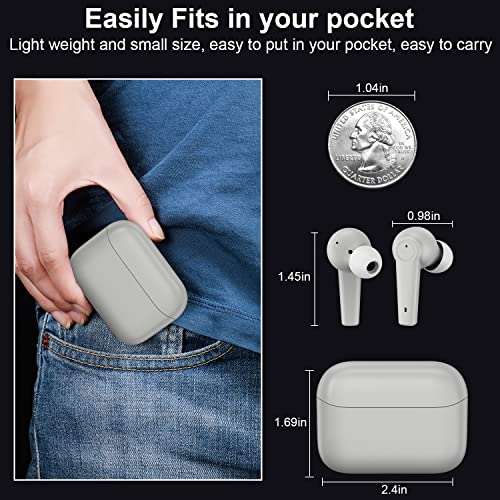 Kingstar Wireless Earbuds for Android,Bluetooth 5.2 Earbuds with Microphone Active Noise canceling Ear Buds Touch Control LED Display Blue Tooth Headphone HiFi Stereo for iPhone USB-C Charging