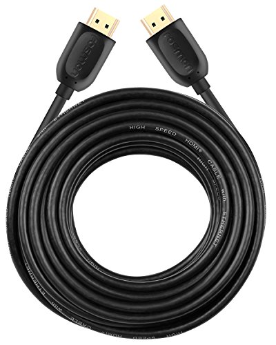 Fosmon 4K HDMI Cable 25 FT, Gold-Plated Ultra High Speed [10.2Gbps UHD 2160p@30Hz 3D HD 1080p] Supports Fire TV, Apple TV, Ethernet, Audio Return, Xbox Playstation PS3 PS4 PC