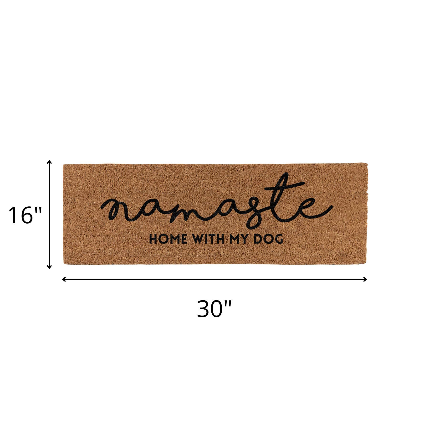 Santa Barbara Design Studio Coir Fiber Door Mat, 30 x 10-Inch, Namaste Home with My Dog
