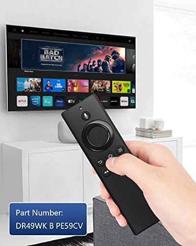 2nd Gen DR49WK B PE59CV Replacement Voice Remote for Amazon Fire TV Stick (2nd Gen/3rd Gen/Lite/4K) Fire TV Cube (1st Gen/2nd Gen, and Later) Fire TV (3rd Gen, Pendant Design)