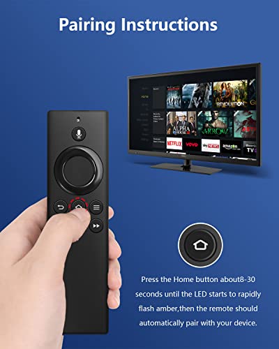 2nd Gen DR49WK B PE59CV Replacement Voice Remote for Amazon Fire TV Stick (2nd Gen/3rd Gen/Lite/4K) Fire TV Cube (1st Gen/2nd Gen, and Later) Fire TV (3rd Gen, Pendant Design)