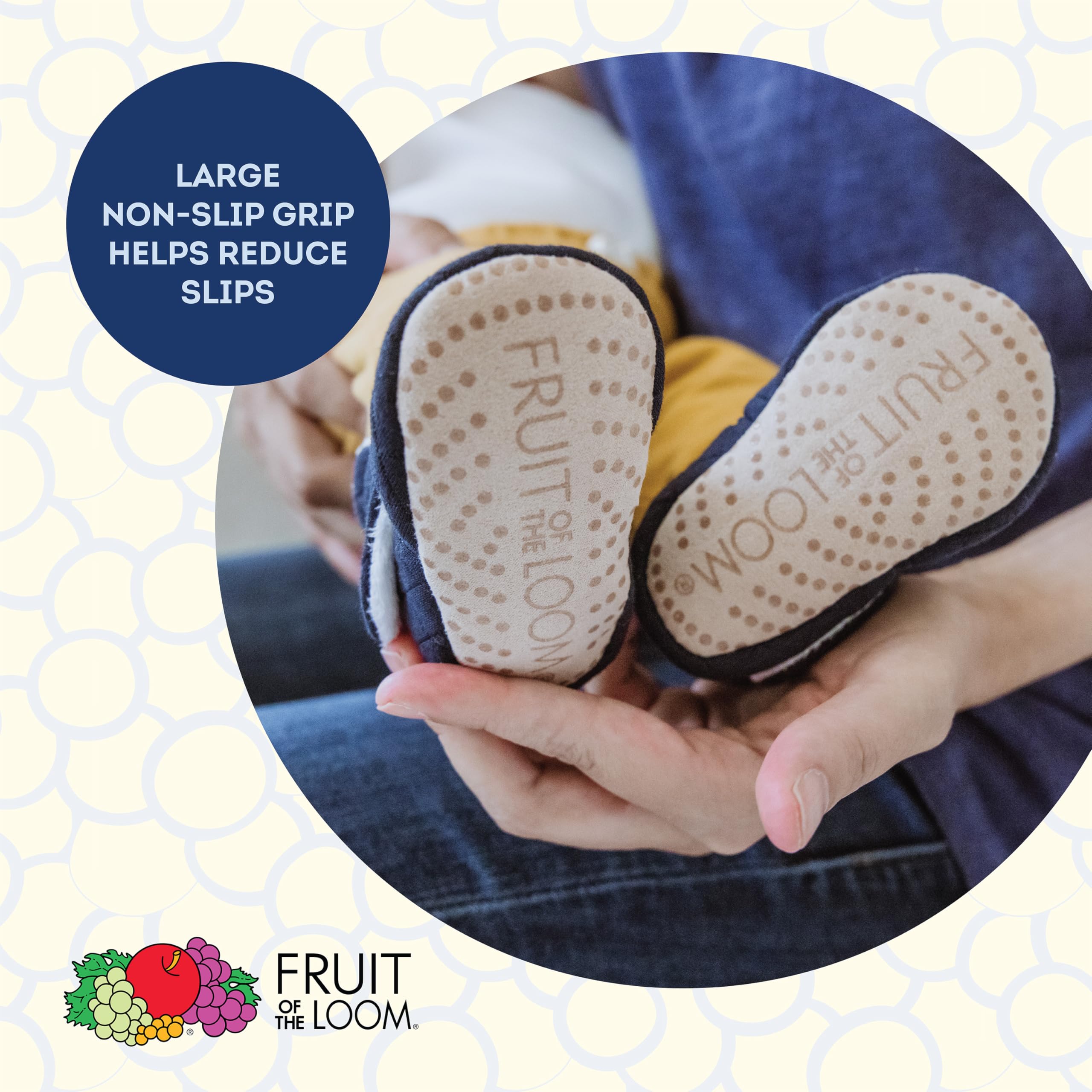 Fruit of the Loom Cozy Thermal Wrap Booties with Non-Skids for Baby Girls, Boys, Unisex - Pink (12-18 Months)