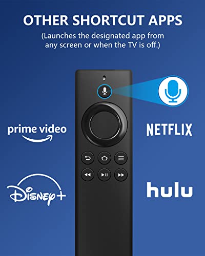 2nd Gen DR49WK B PE59CV Replacement Voice Remote for Amazon Fire TV Stick (2nd Gen/3rd Gen/Lite/4K) Fire TV Cube (1st Gen/2nd Gen, and Later) Fire TV (3rd Gen, Pendant Design)