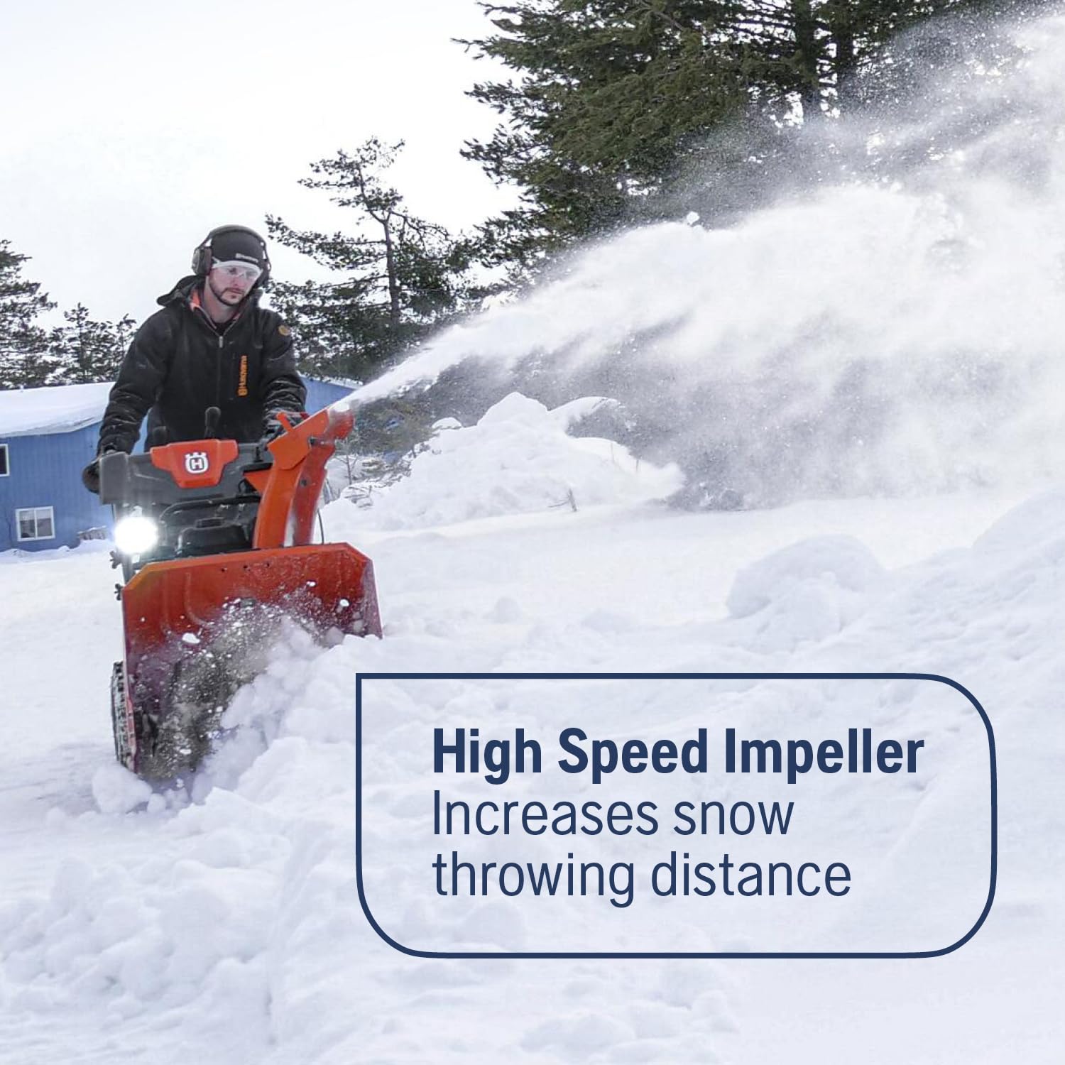 Husqvarna ST224 Snow Blower, 212-cc 5.9-HP, 24-Inch Snow Thrower, Friction Disc Transmission, Two Stage with Push Button Electric Start and Power Steering, Orange