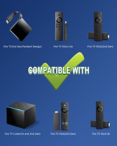 2nd Gen DR49WK B PE59CV Replacement Voice Remote for Amazon Fire TV Stick (2nd Gen/3rd Gen/Lite/4K) Fire TV Cube (1st Gen/2nd Gen, and Later) Fire TV (3rd Gen, Pendant Design)