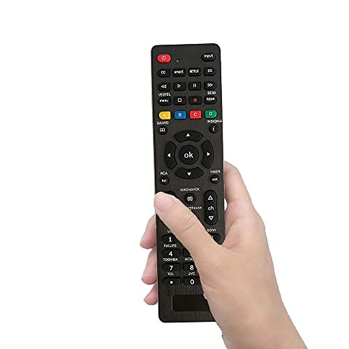 Universal Remote for Samsung,LG, Sony, Sharp, Vizio, Philips, Toshiba, Hitachi, Sanyo, JVC, TCL, Hisense, Vestel, Seiki, Insignia, Magnavox, haier, Panasonic, Smart TVsāSimple Settings Required