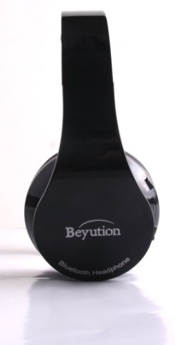 Beyution Hi-Fi Stereo Bluetooth Headphones Best audio Performance Over-ear Bluetooth Headset for Apple Iphone 7 6 5s 5c 5 iPAD Ipod iTouch MAC SAMSUNG S5 S4 S3 Note5 Cell Phone and tablet(BT513-black)