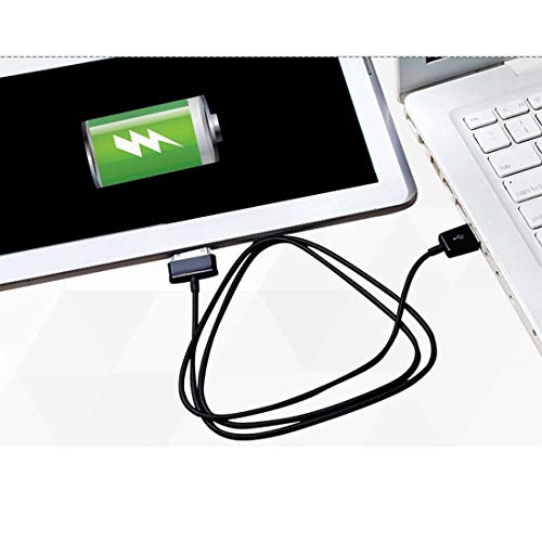 Charging Sync Data Charger Cable Cord-30-Pin Compatible for Samsung Galaxy tab 2 10.1 8.9 7.7 7.0 Plus inch Tablet (Black)