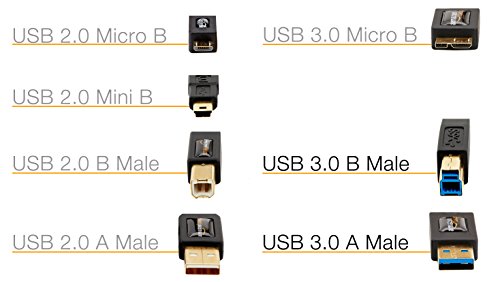 Amazon Basics USB 3.0 Cable - A-Male to B-Male Adapter Cord - 6 Feet (1.8 Meters) compatible with Personal Computer