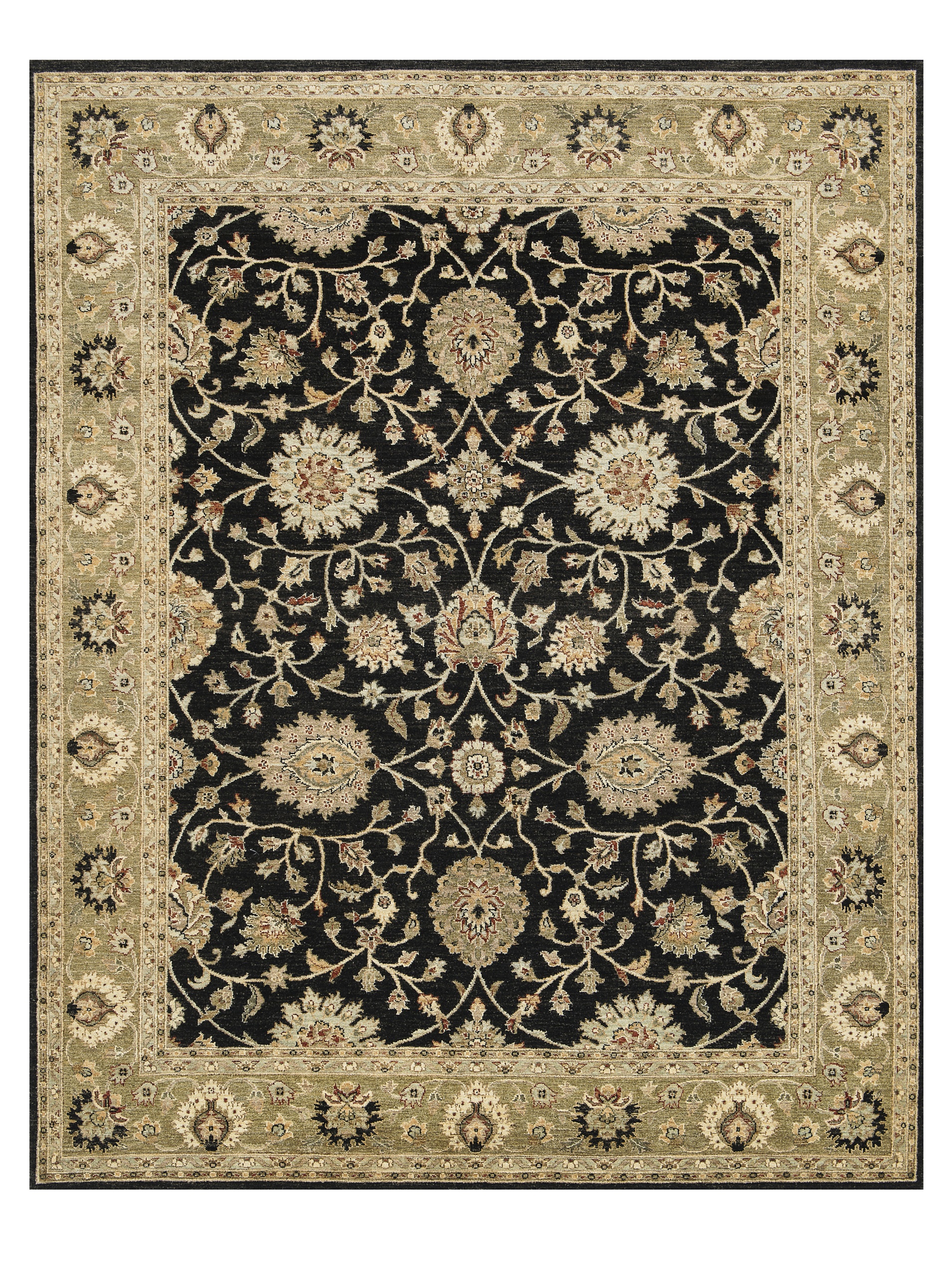 Loloi II Majestic Collection MM-01 Black/Ivory, Traditional Area Rug, 12'-0" x 15'-0"