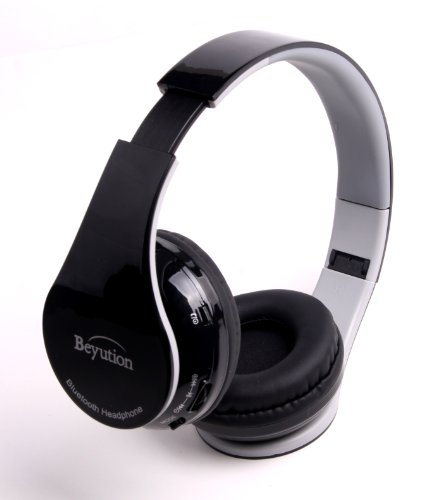 Beyution Hi-Fi Stereo Bluetooth Headphones Best audio Performance Over-ear Bluetooth Headset for Apple Iphone 7 6 5s 5c 5 iPAD Ipod iTouch MAC SAMSUNG S5 S4 S3 Note5 Cell Phone and tablet(BT513-black)