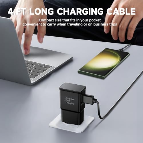 Type C Android Fast Charger Compatible Samsung Phone Charger Fast Charging Block with 4FT USB C Cable for Samsung Galaxy S10/S10e/S8/Note 10/Note 9/Note 8/S23/A32/A50/A51/A52/A53/A13,Pixle,Moto,LG