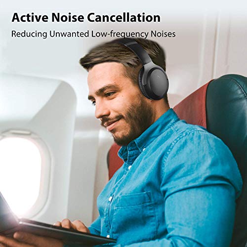 Avantree Oasis & Aria Pro - aptX Low Latency Bluetooth 5.0 Transmitter and Active Noise Cancelling Headphones for TV PC, Certified aptX HD for HiFi Music, Detachable Boom Mic for Clear Calls