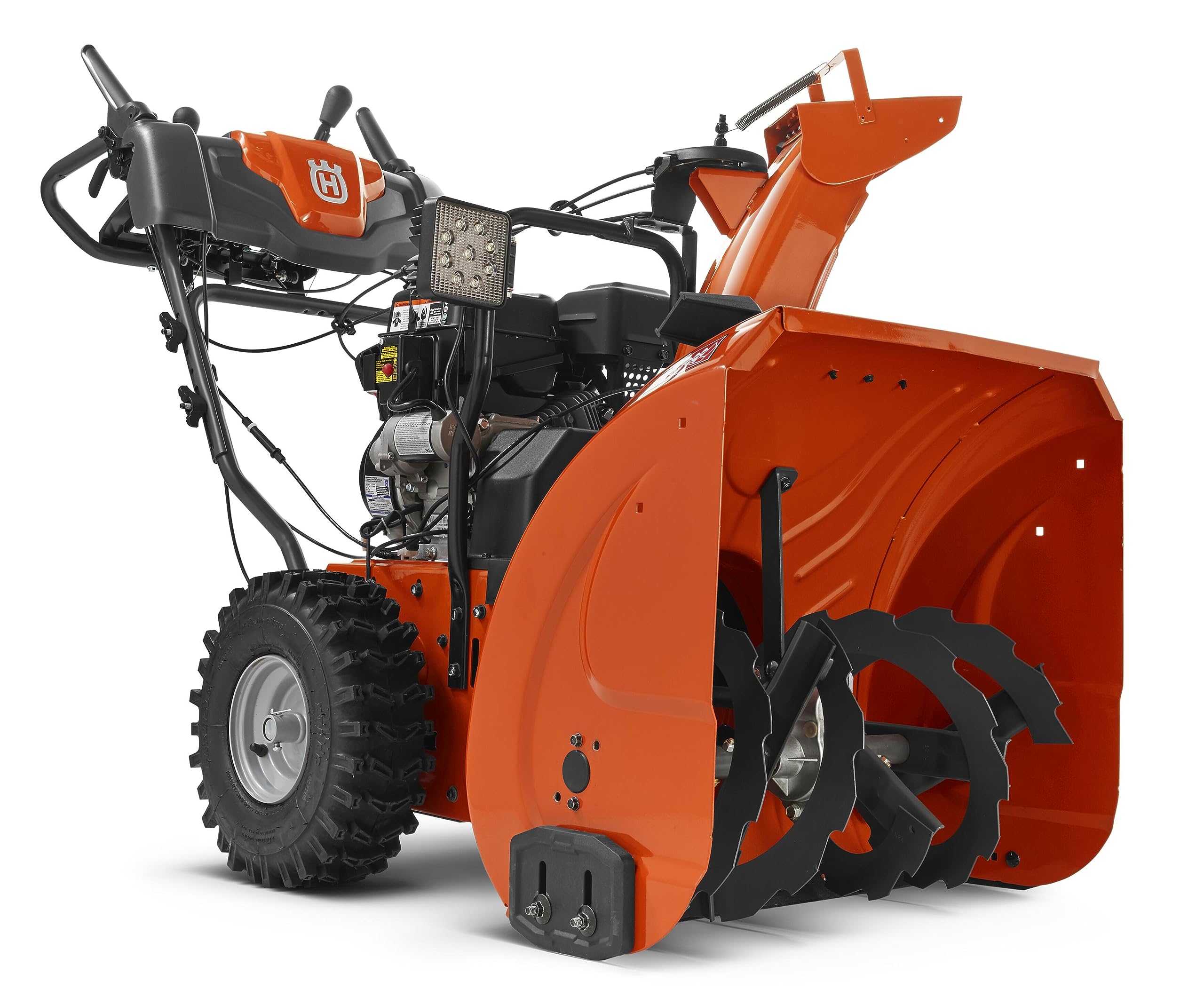 Husqvarna ST224 Snow Blower, 212-cc 5.9-HP, 24-Inch Snow Thrower, Friction Disc Transmission, Two Stage with Push Button Electric Start and Power Steering, Orange