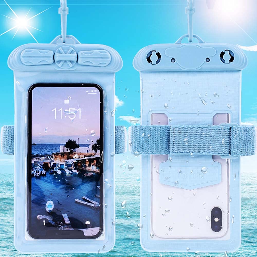 Puccy Case Cover, Compatible with docomo LG V20 PRO L-01J / au ISAI Beat LGV34 Waterproof Pouch Dry Bag (Not Screen Protector Film) New Version Blue