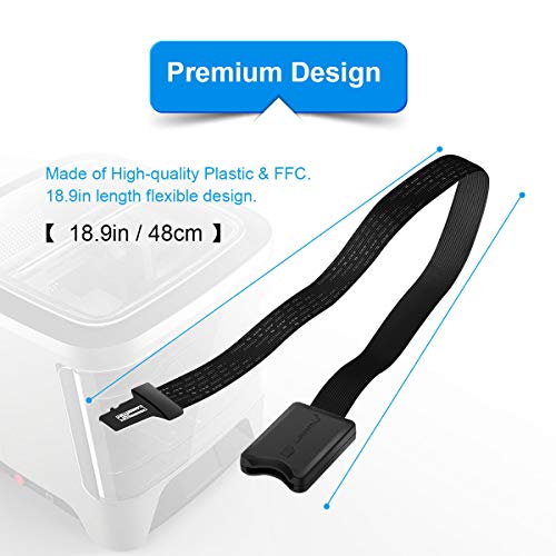 LANMU Micro SD to SD Card Extension Cable Adapter Flexible Extender Compatible with Ender 3 Pro/Ender 3/Ender 3 V2/Ender 5 Plus/Ender 5 Pro/CR-10S Pro/Anet A8 /Raspberry Pi (18.9in/48cm)
