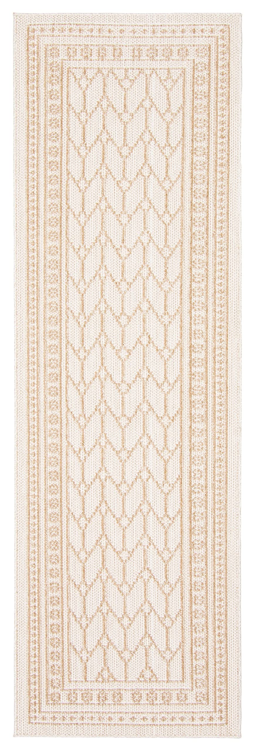 eCarpetGallery Runner Rug for Hallway Kitchen 12 feet Long Jute Style Textured Taupe Carpet Runner, 368014