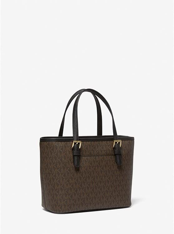 Michael Kors XS Carry All Jet Set Travel Womens Tote (BROWN/BLK)