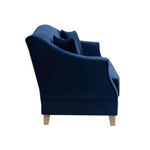 Serta Sophie Navy Velvet Convertible Sofa