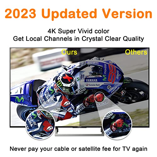 HIDB TV Antenna for Smart TV, Long Range Rabbit Ears Indoor TV Antenna HD Digital for Free-to-air HDTV Channels,Stickiness Base for Easy Placement Both Suitable for Home Car