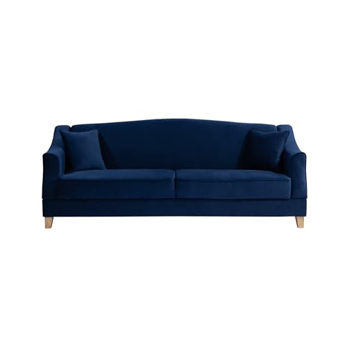 Serta Sophie Navy Velvet Convertible Sofa