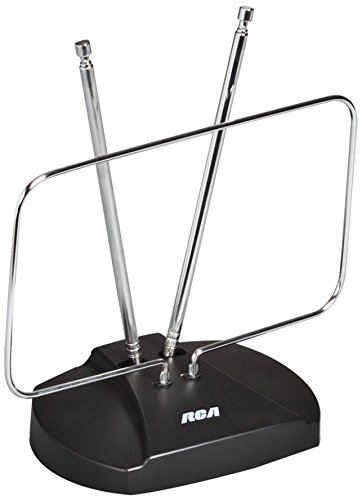 RCA ANT111E Indoor Digital TV Antenna, Non-Amplified, 40-Mile Range Black