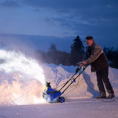 Fengrong Electric Snow Blower - 50FT Corded Power, 18 x 10 Inch Clearing Path, 25 Feet Throwing Distance - Ideal for Driveways and Walking Paths