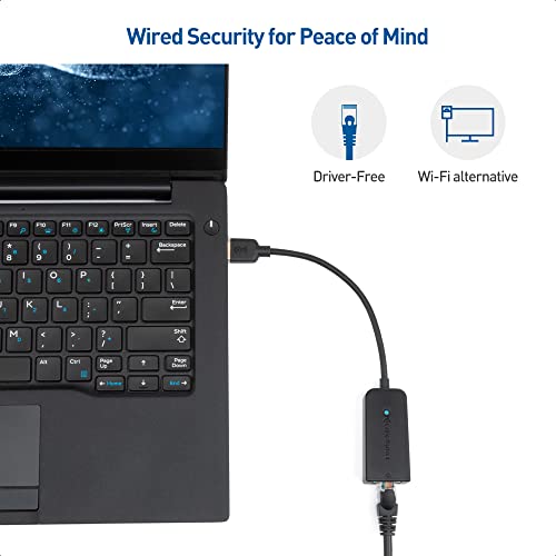 Cable Matters Plug & Play USB to Ethernet Adapter with PXE, MAC Address Clone Support (USB 3.0 to Gigabit Ethernet, Ethernet to USB, Ethernet Adapter for Laptop) Supporting 10/100/1000Mbps in Black