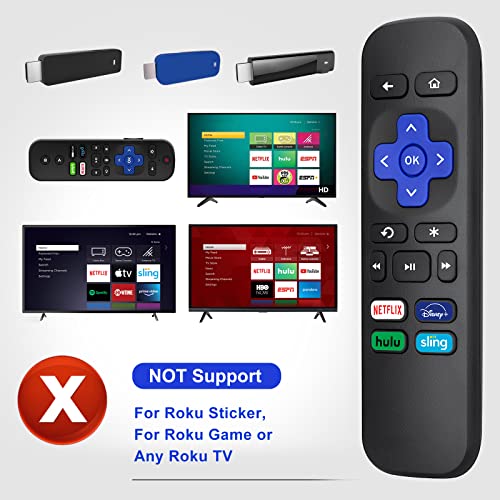 for Roku Express Remote,for Roku Premiere Remote,for Roku 1,2,3,4 (HD,LT,XS,XD),(NOT for Roku Stick, Roku TV)