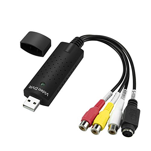 Little World The VHS to Digital Converter - USB 2.0 Audio/Video Converter, Video Capture Card VHS Box VHS VCR TV to Digital Converter Windows 2000/Win Xp/Win Vista/Win 7/Win 8/ Win 10/ Win 11/ Mac