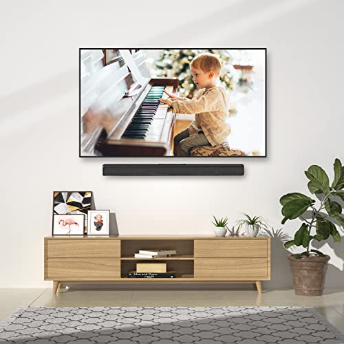 USX MOUNT Universal Soundbar Wall Mount for Drywall Wood Studs Concrete Wall Up to 22 Lbs Sound Bar Mounting Brackets Under TV, Depth Adjustable 4.13-6.3‘’ Removable and Lockable No-Slip Hooks